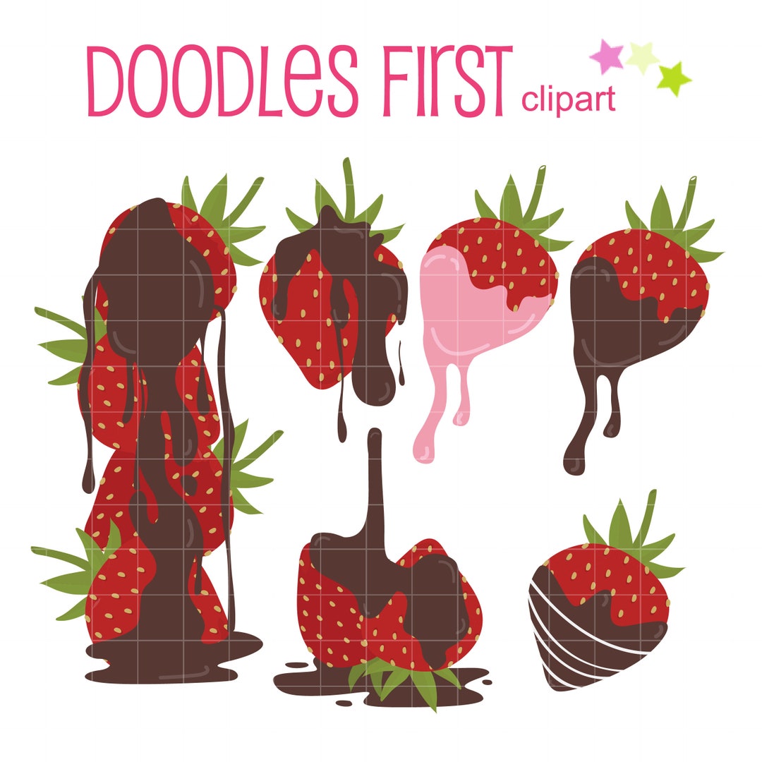 Sweet Strawberry and Chocolates Digital Clip Art for Scrapbooking Card ...