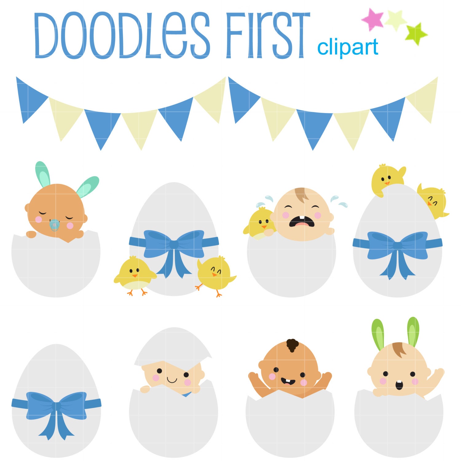 Happy Easter Baby Boys Clip Art for Scrapbooking Card Making | Etsy