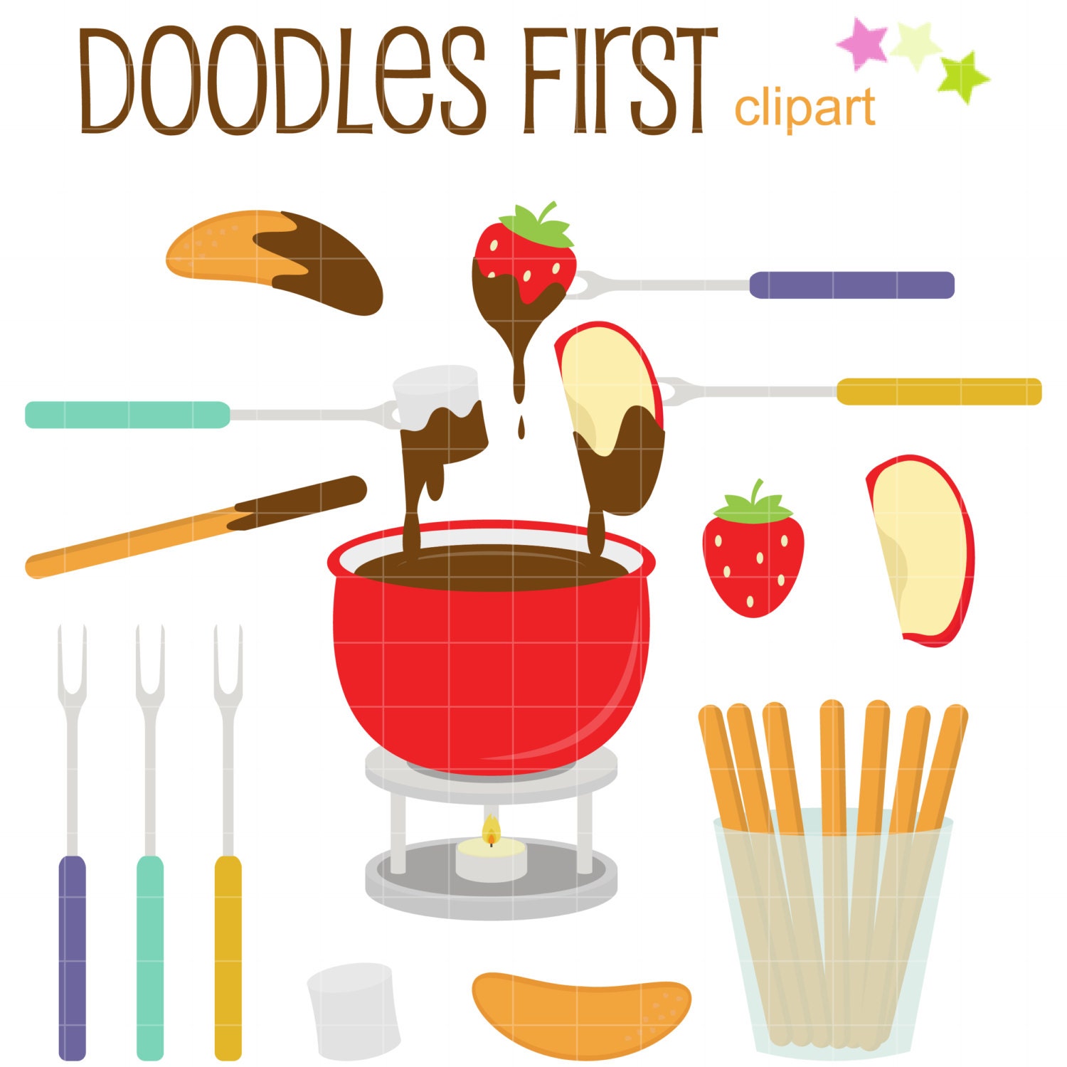 Chocolate Fondue Clip Art