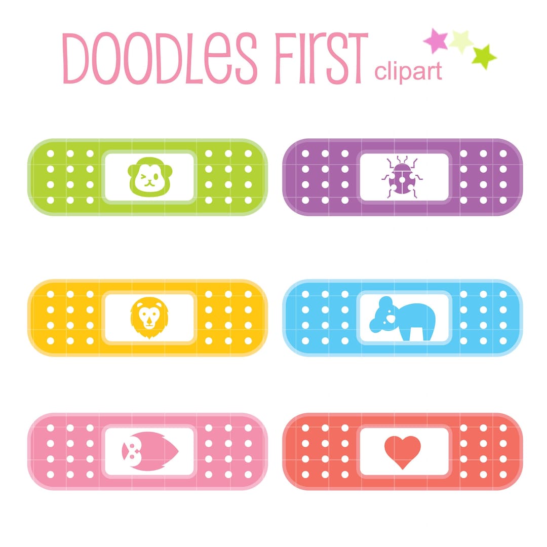 Cute Kids Band Aid Digital Clip Art for Scrapbooking Card Making ...