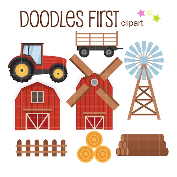 Farm Equipment Clip Art for Scrapbooking Card Making Cupcake - Etsy