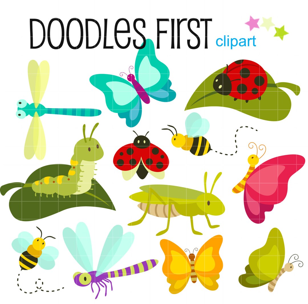 Bugs Life Insects Friends Digital Clipart for Scrapbooking, Cricut Cut ...