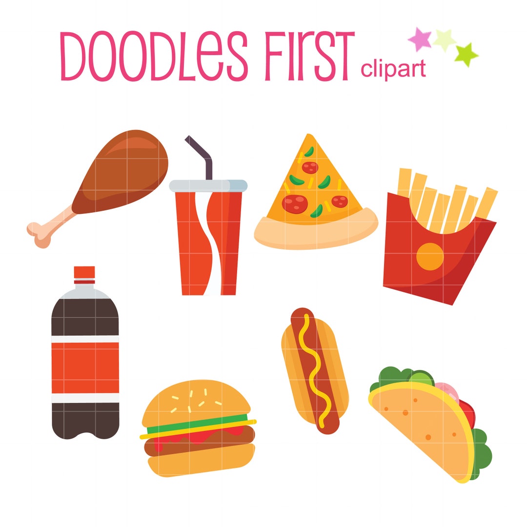 Fast Food Collection Digital Clip Art for Scrapbooking Card Making ...