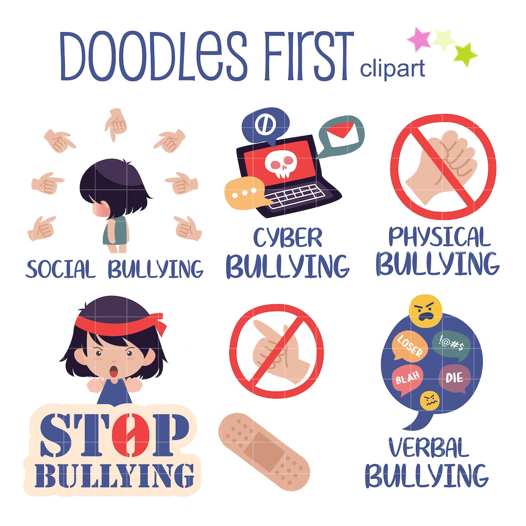 Stop Bullying Banner Clip Art for Scrapbooking Card Making Cupcake ...