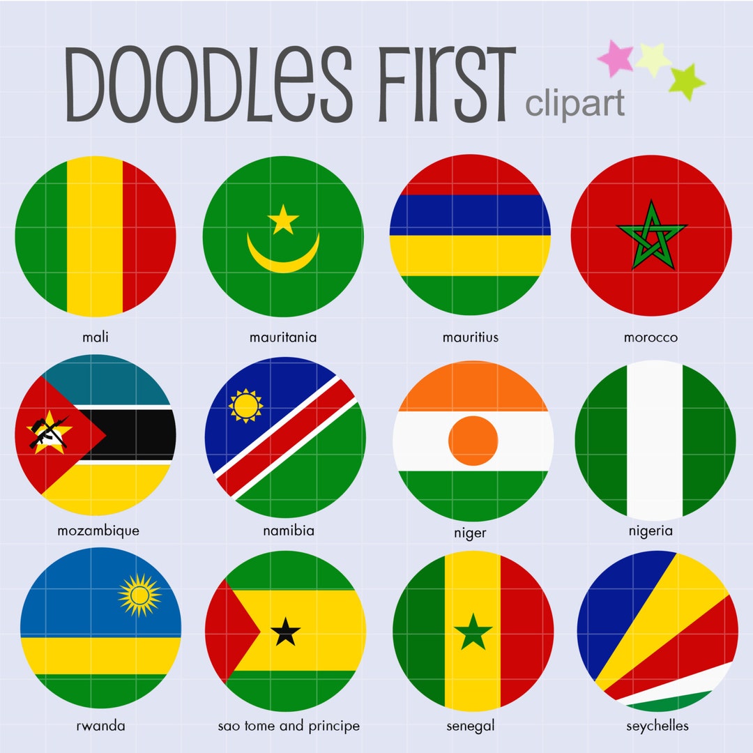 African Flags (3) Collage Sheets for Scrapbooking Card Making Cupcake ...
