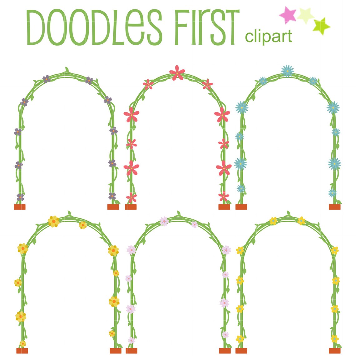 Floral Arch Clip Art for Scrapbooking Card Making Cupcake - Etsy