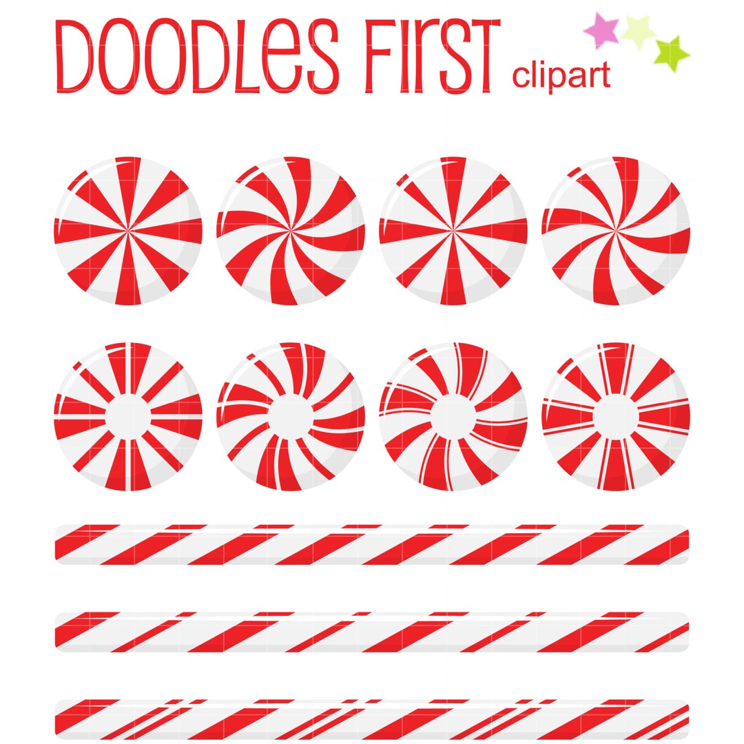 Peppermint Candies Clip Art for Scrapbooking Card Making Cupcake ...