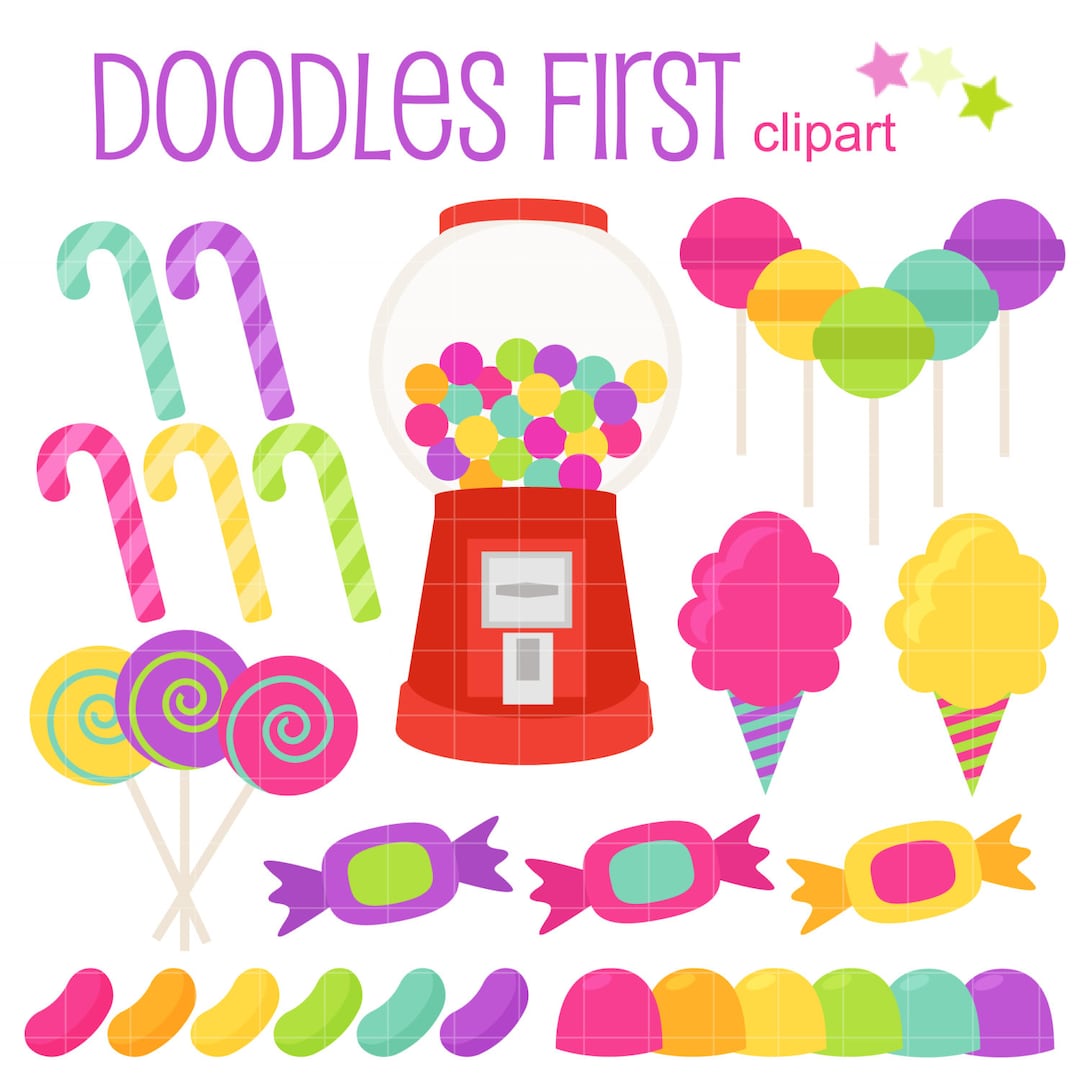 Candy Store Digital Clipart for Scrapbooking, Journaling, Cricut Cut ...