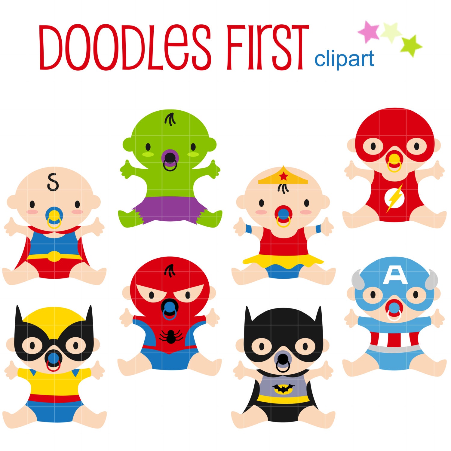 Baby Superhero Clipart