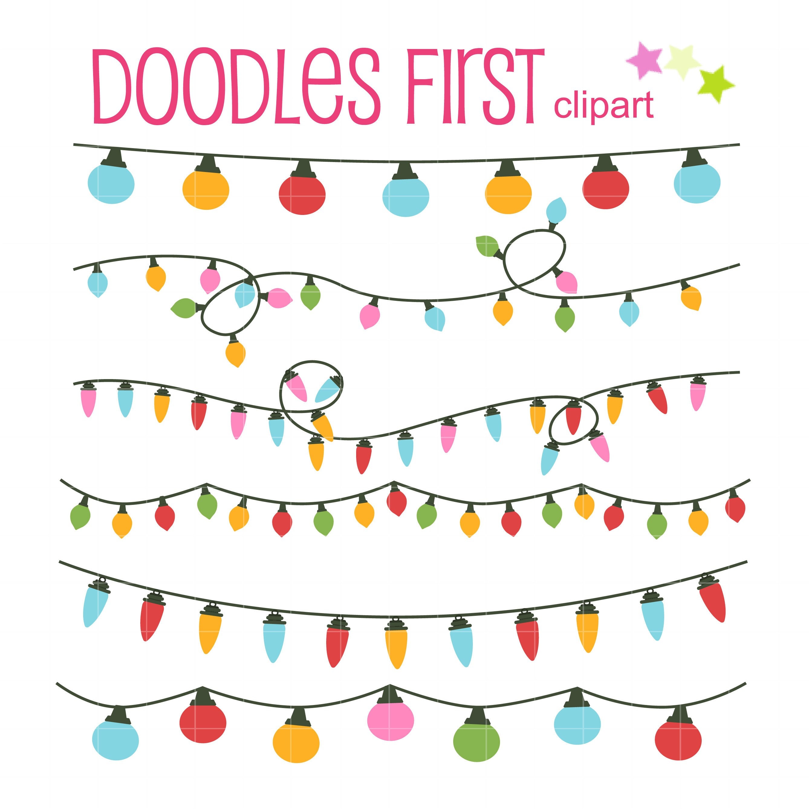 Vintage Christmas Light Clipart