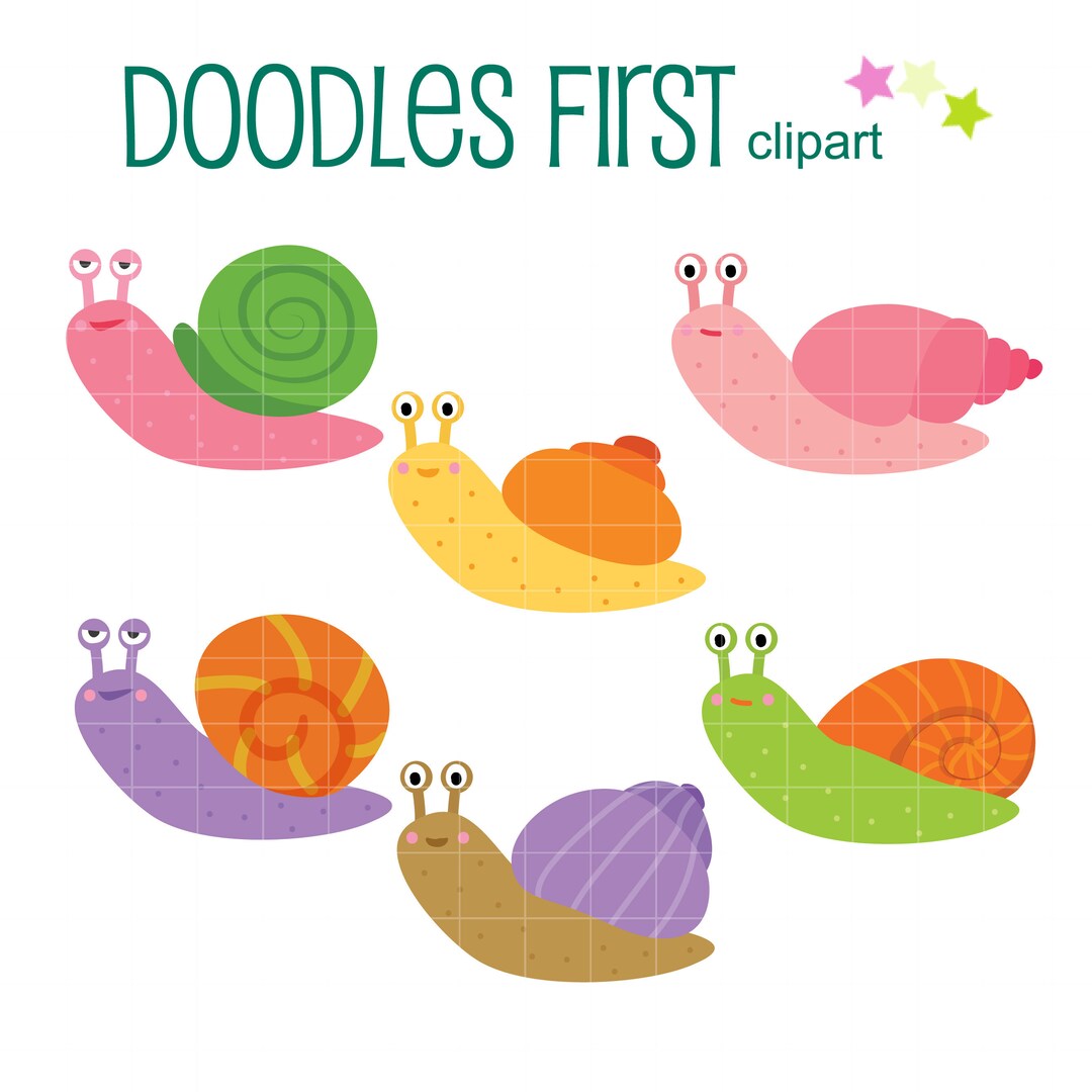 Snail Collection Digital Clip Art for Scrapbooking Card Making Cupcake ...