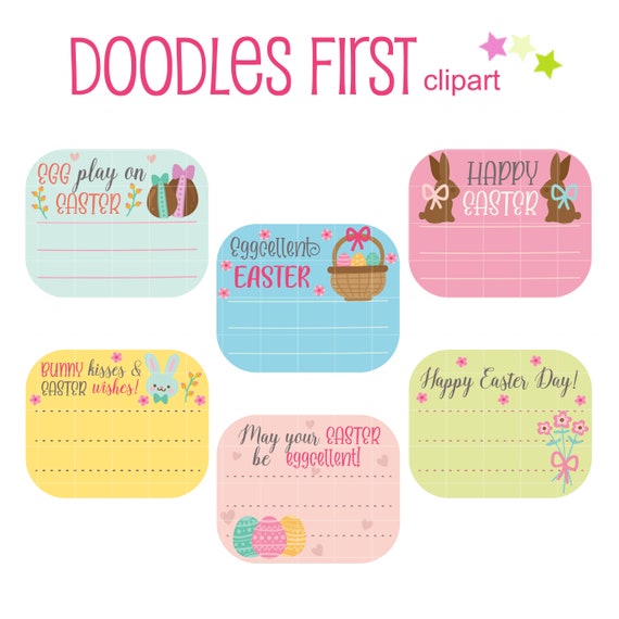 Easter Sticky Note Clip Art for Scrapbooking Card Making | Etsy