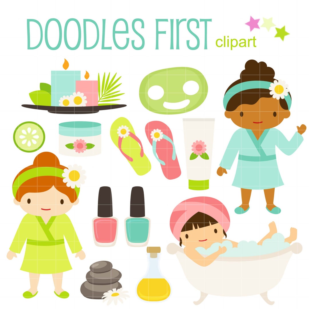 Beauty Day Spa Digital Clipart for Scrapbooking, Journaling, Cricut Cut ...