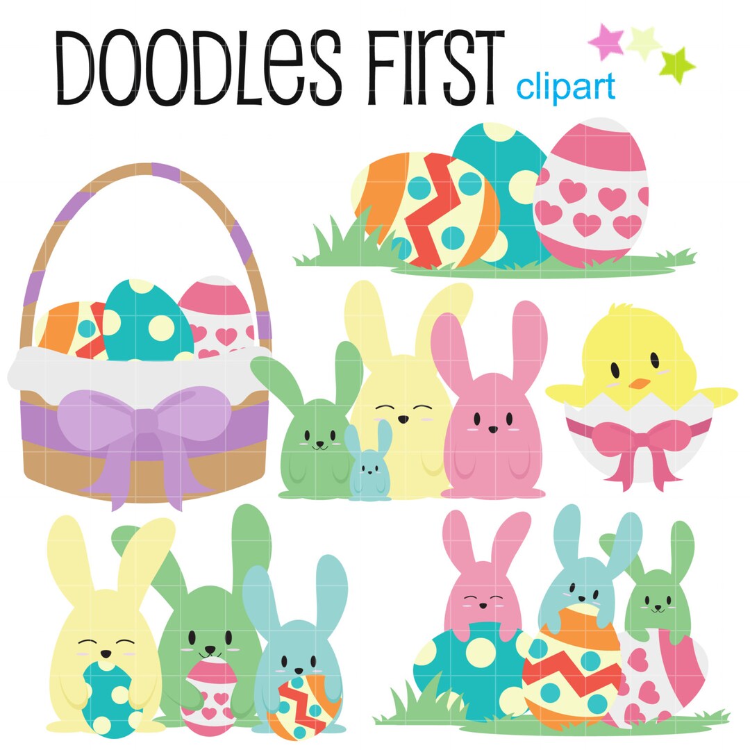 Cute Easter Digital Clip Art for Scrapbooking Card Making Cupcake ...