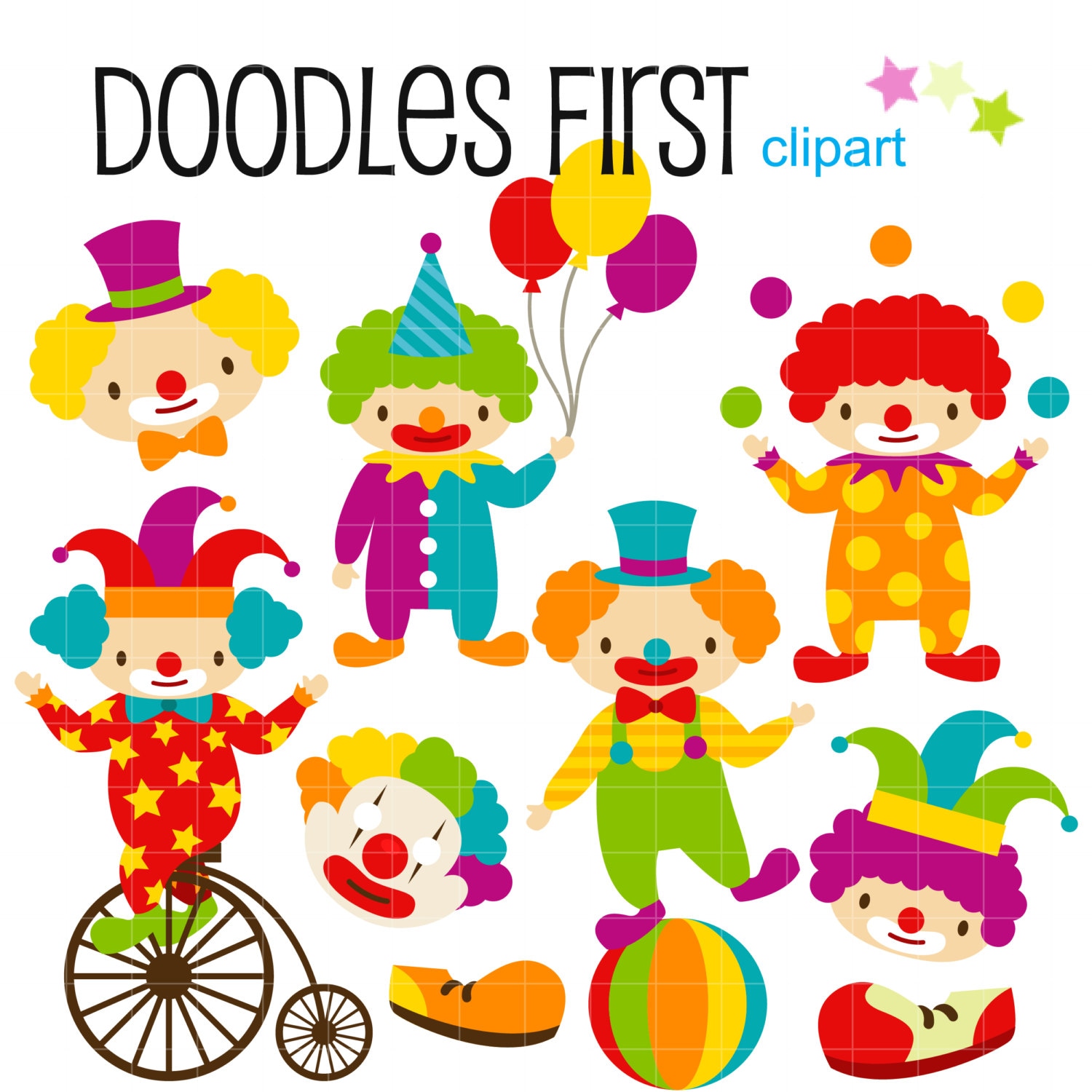 Cute Clown Clipart Png