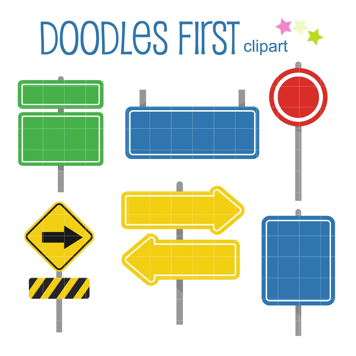 Blank Road Signs Digital Clip Art for Scrapbooking Card Making - Etsy