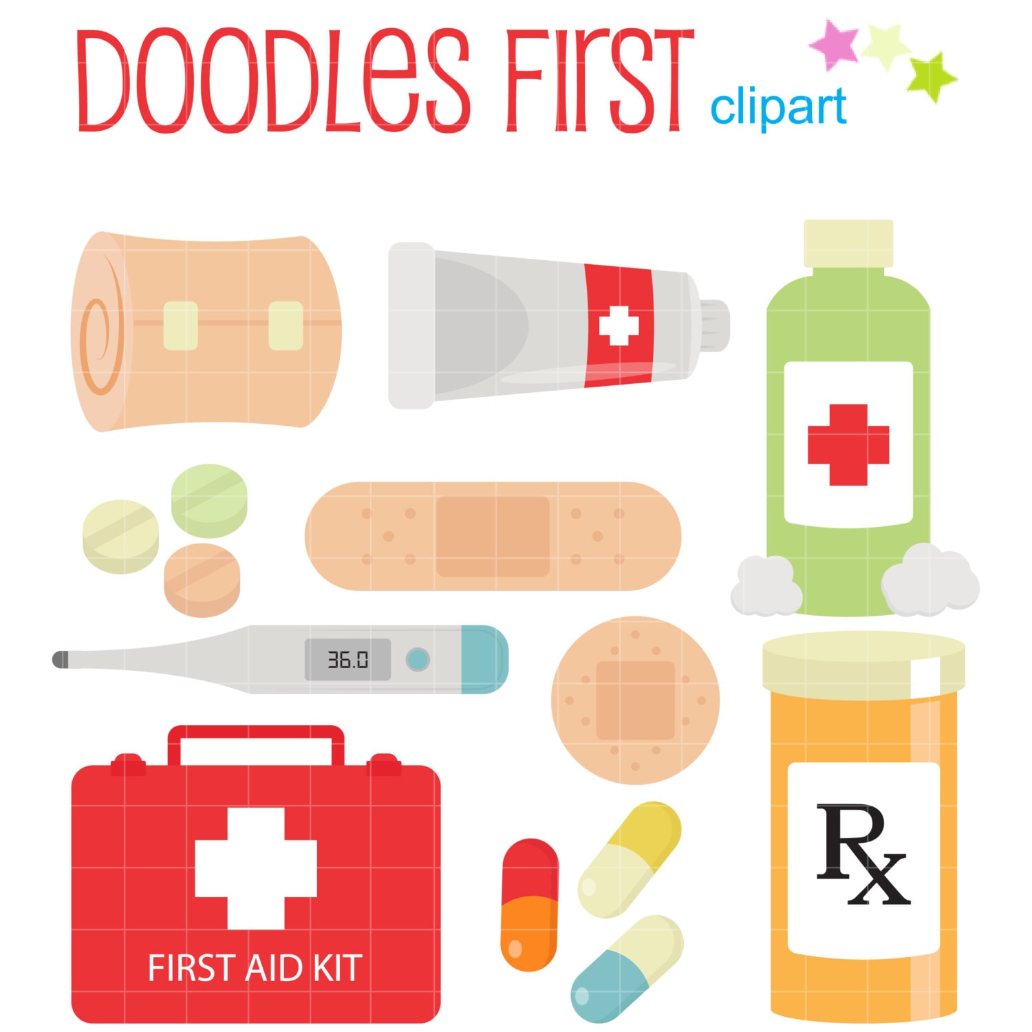 First Aid Kit Digital Clip Art for Scrapbooking Card Making | Etsy