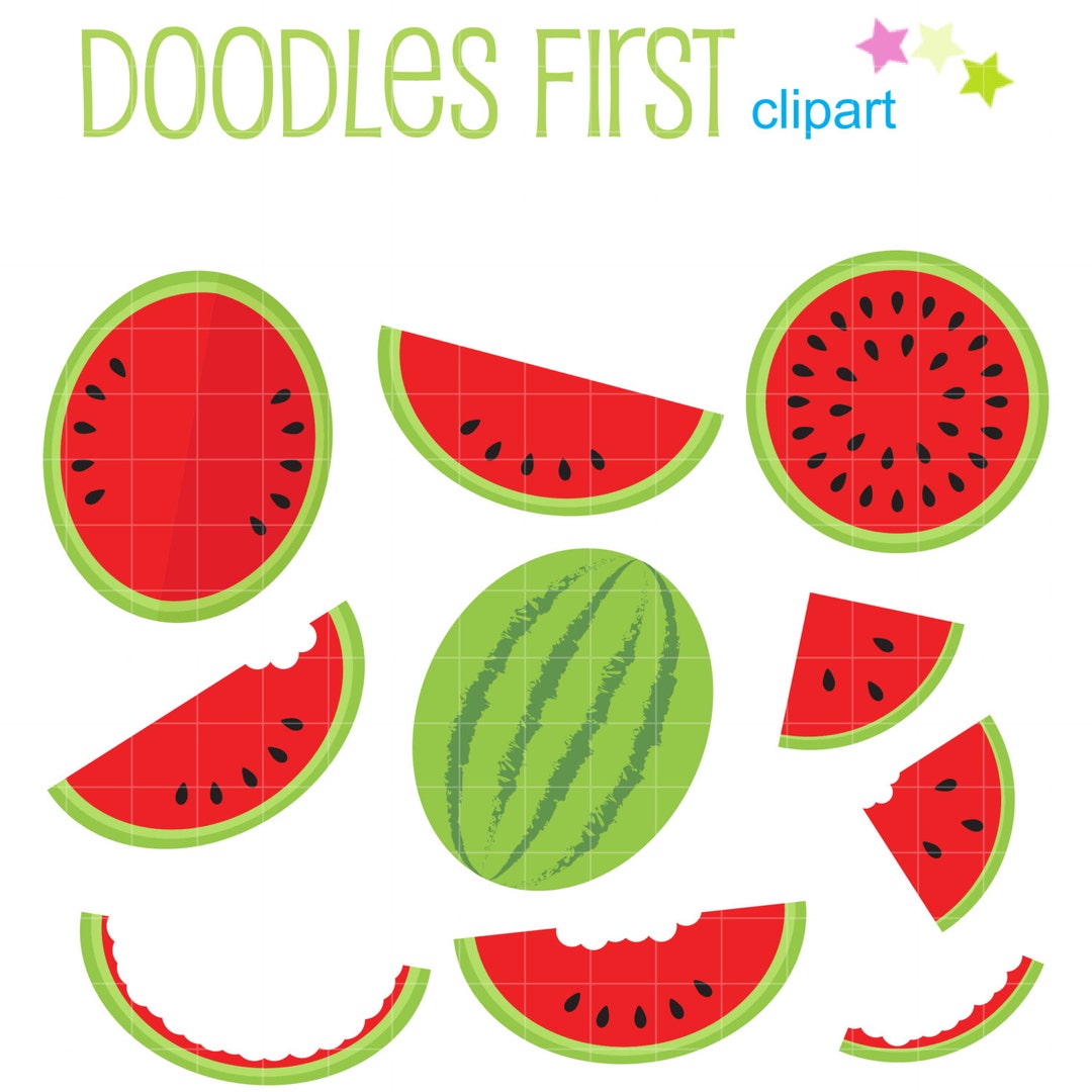 Yummy Watermelon Digital Clipart for Scrapbooking, Journaling, Cricut ...