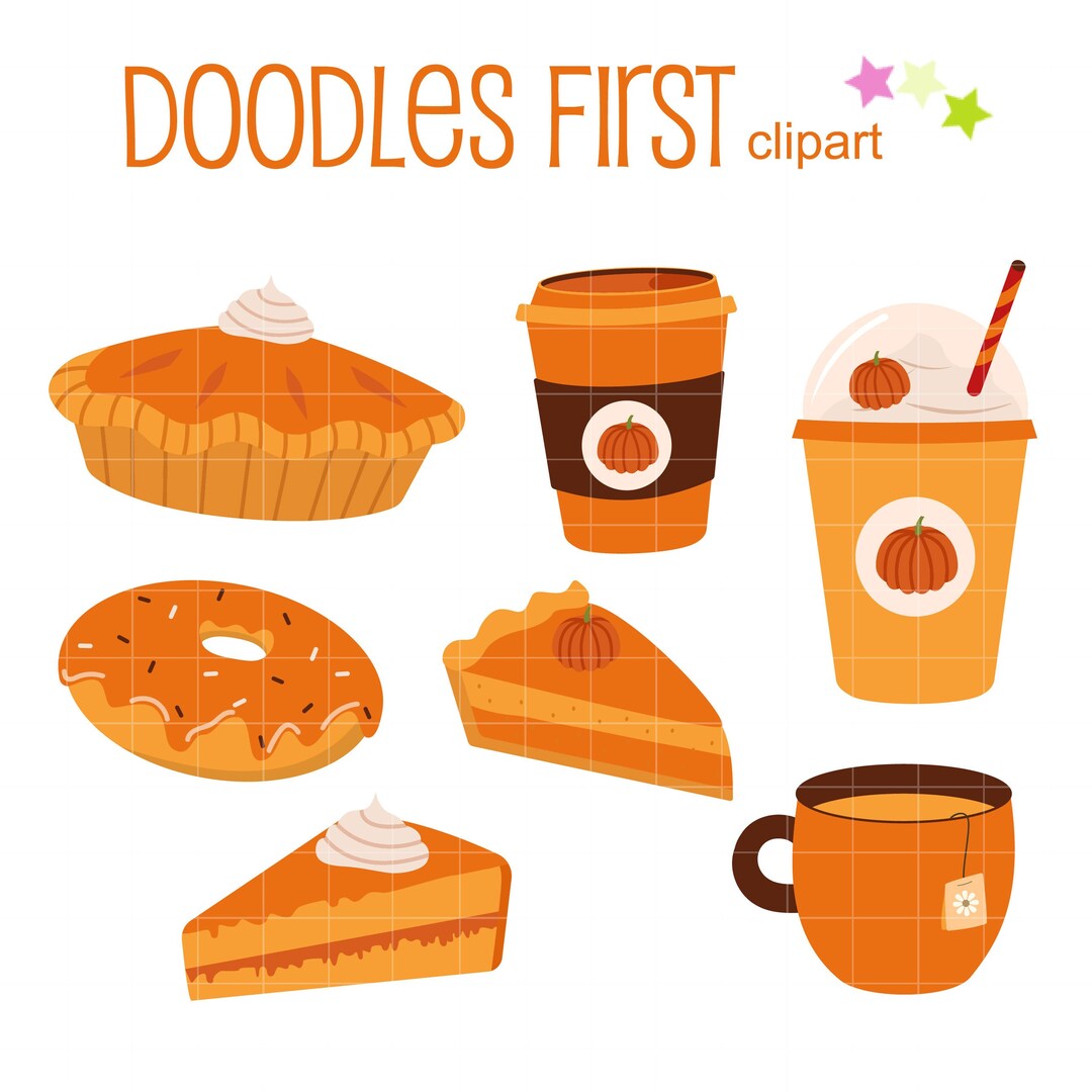 Autumn Food Dessert Digital Clip Art for Scrapbooking Card Making ...