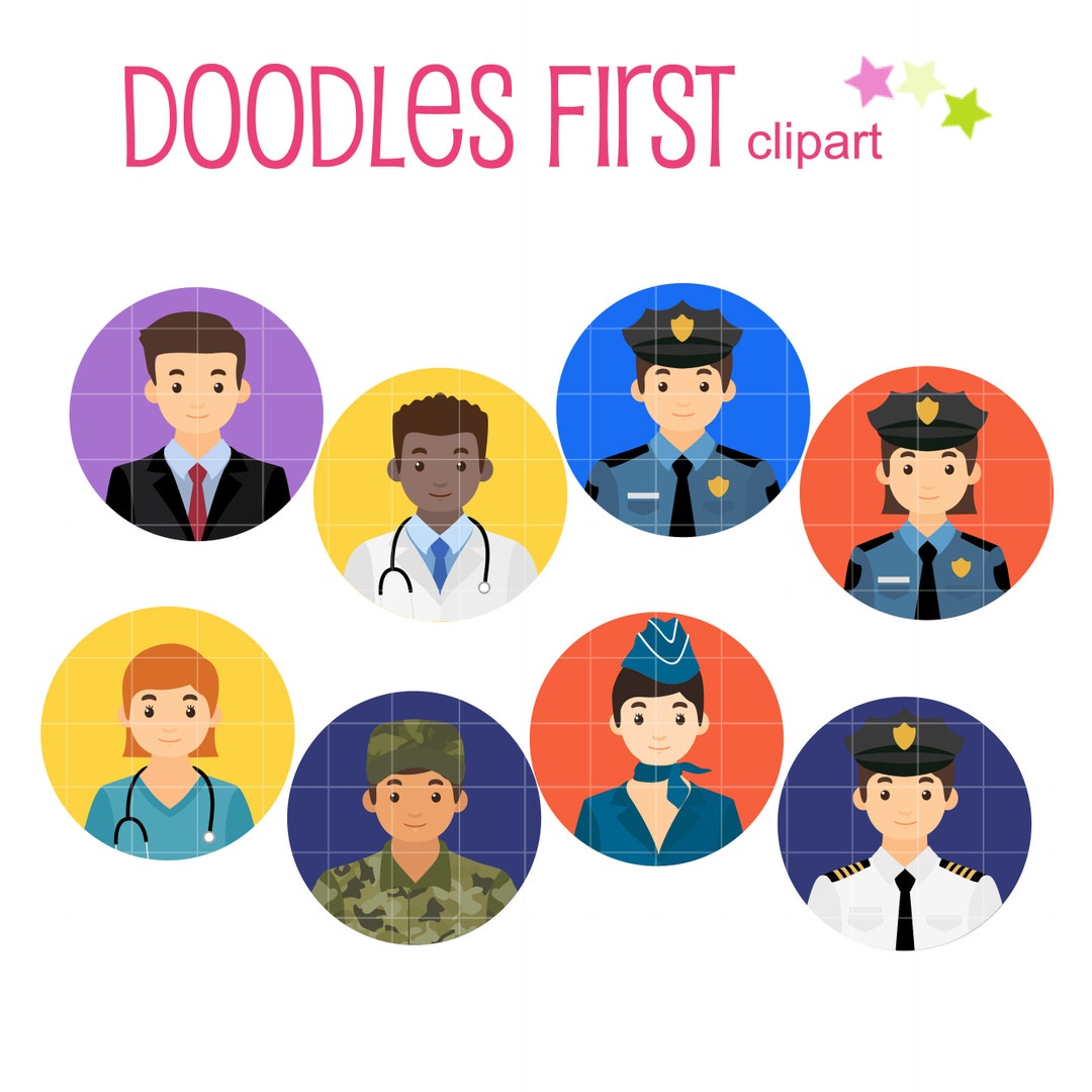 Dream Job Icons Digital Clip Art for Scrapbooking Card Making Cupcake ...