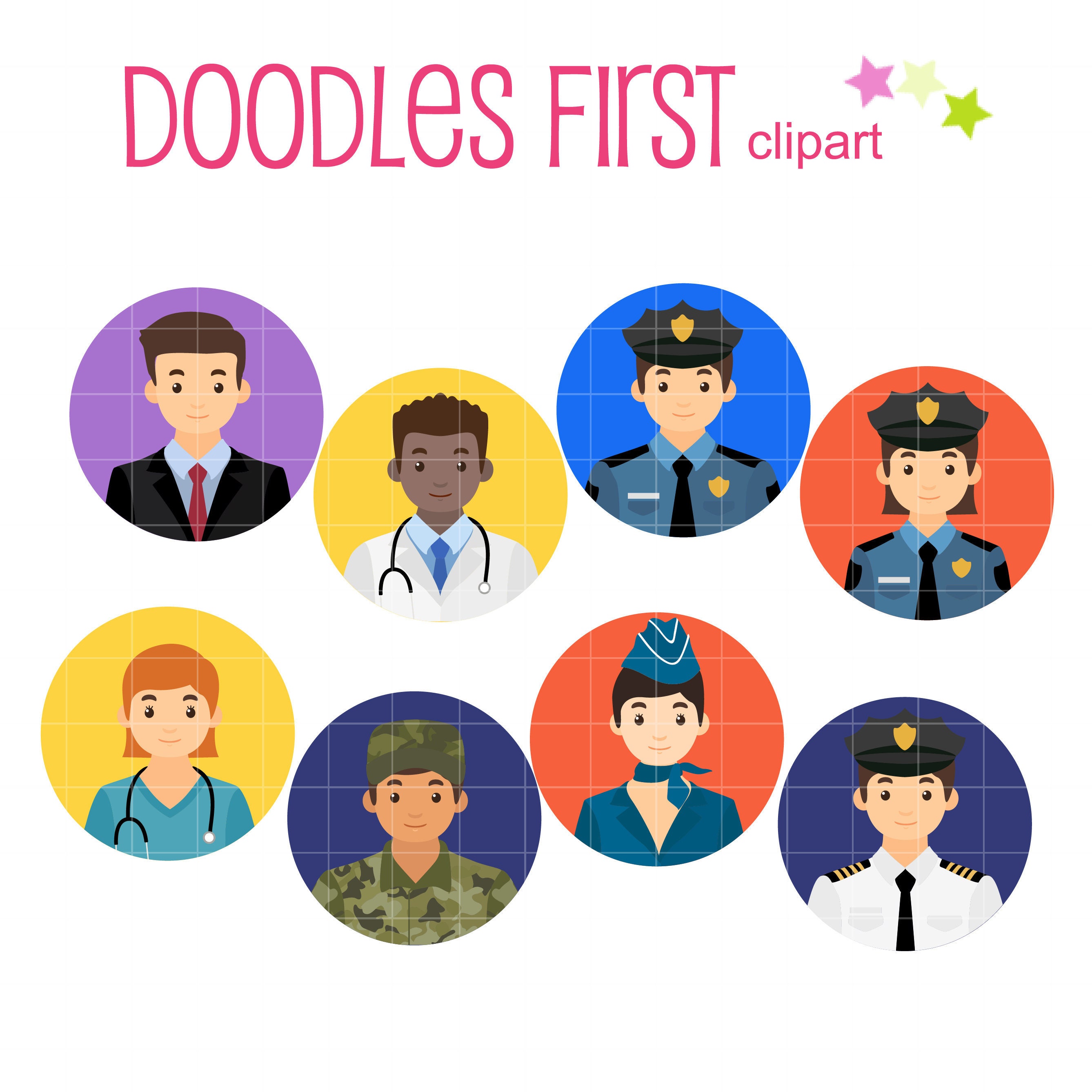 Dream Job Icons Digital Clip Art for Scrapbooking Card Making | Etsy