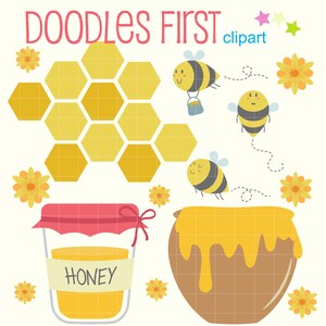 Busy Bees Digital Clip Art Scrapbooking, Cricut Cut Files, Sublimation ...