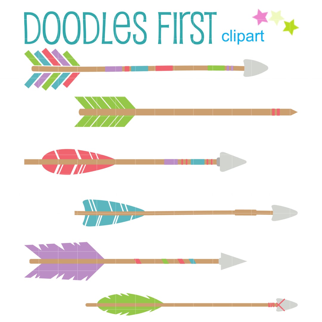 Colorful Arrows Collection Digital Clipart for Scrapbooking, Cricut Cut ...