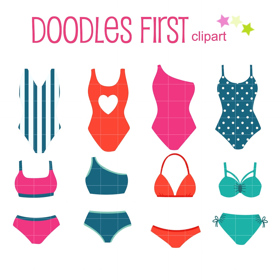 Bathing Suit Clipart Set, Scrapbooking Graphics (digital Download) - Etsy