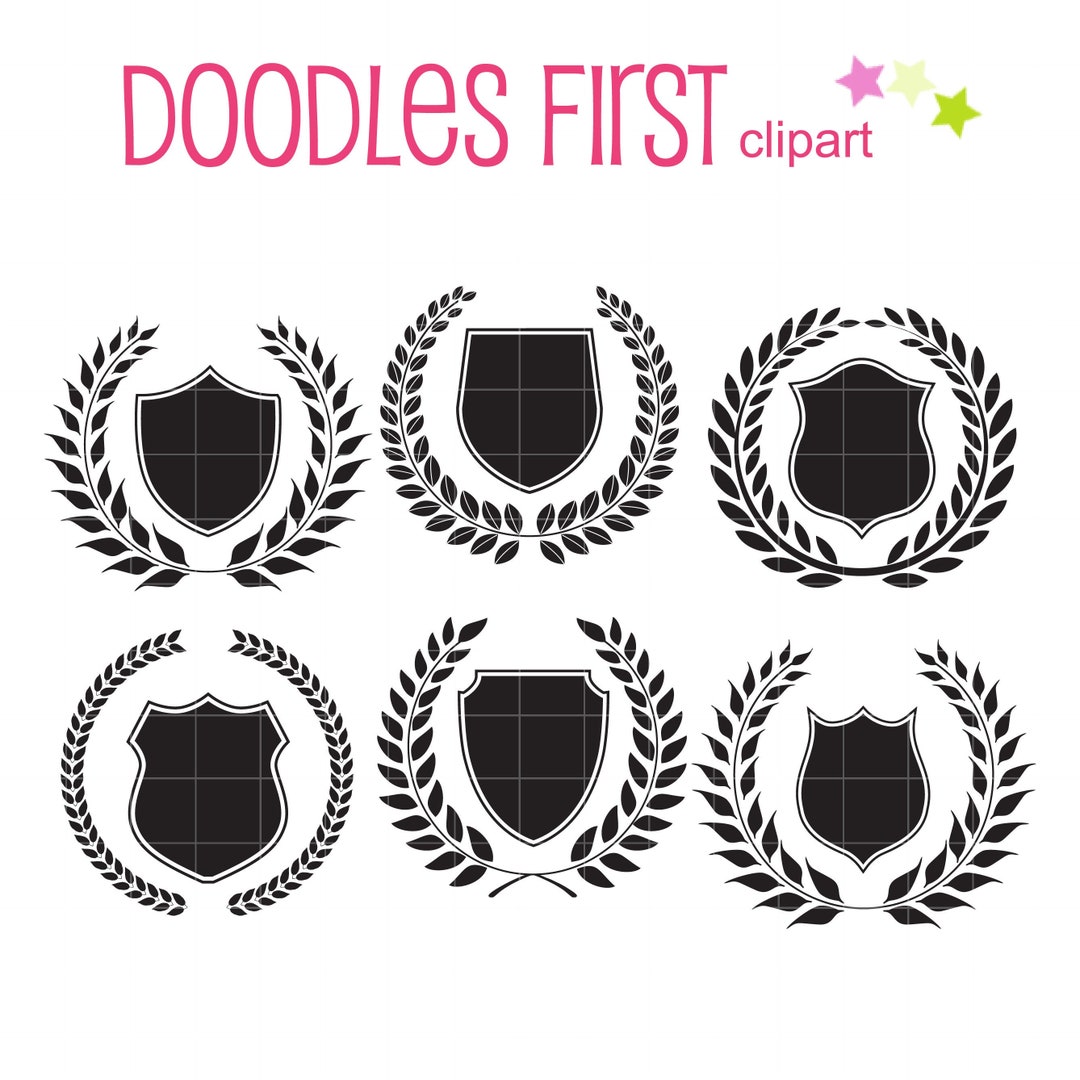 Emblem Badges Template Collection Digital Clip Art for Scrapbooking ...