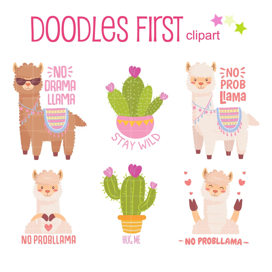 Llama Clipart Llama SVG Llama PNG Llama Clip Art Funny | Etsy