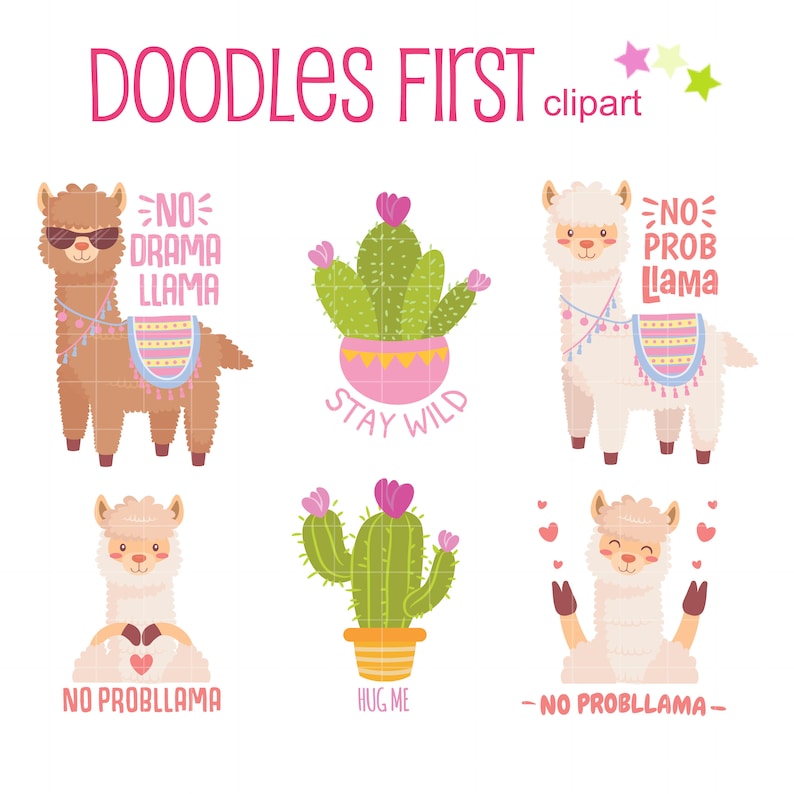 Llama Clipart, Llama SVG, Llama PNG, Llama Clip Art, Funny Lama Art ...