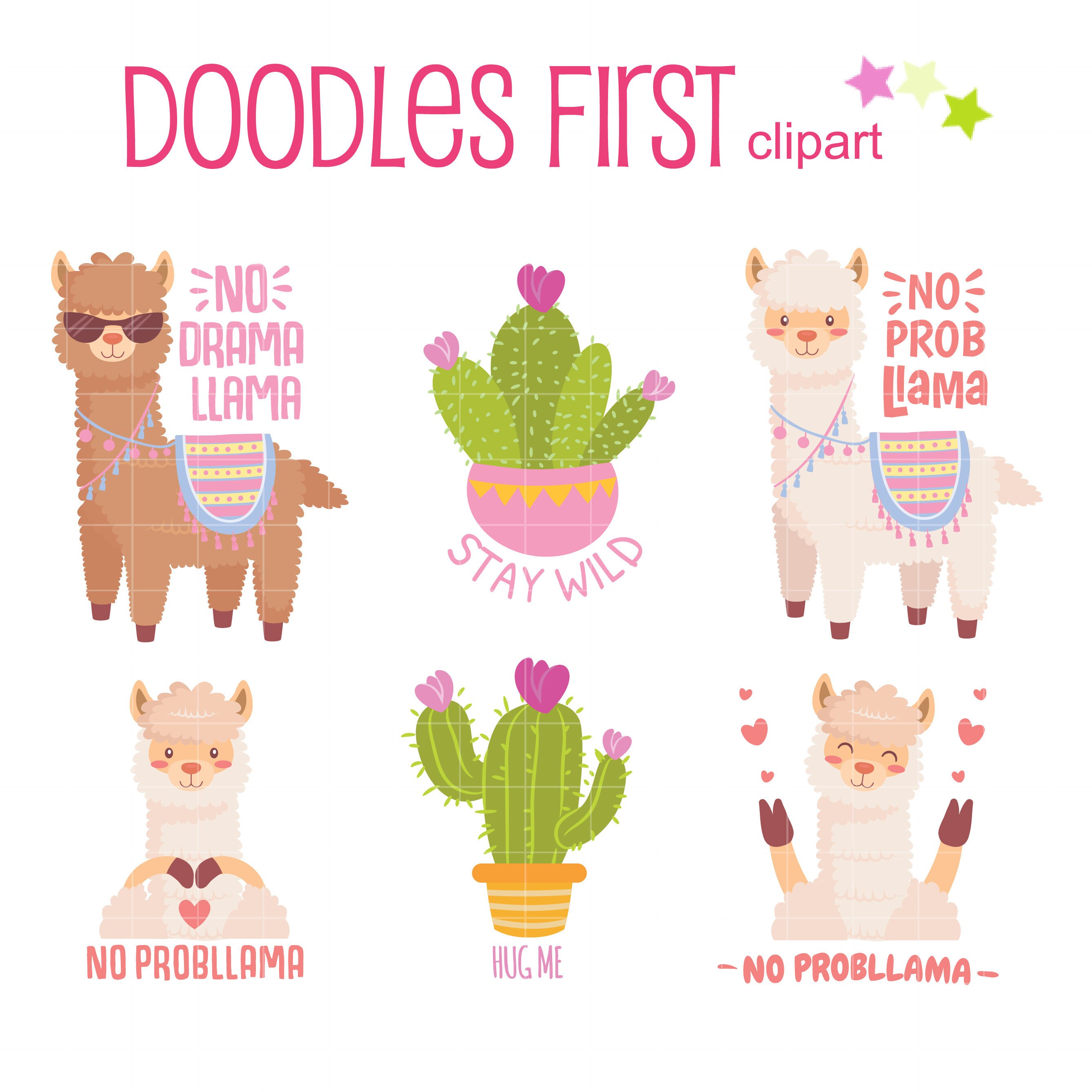 Llama Clipart Llama SVG Llama PNG Llama Clip Art Funny | Etsy