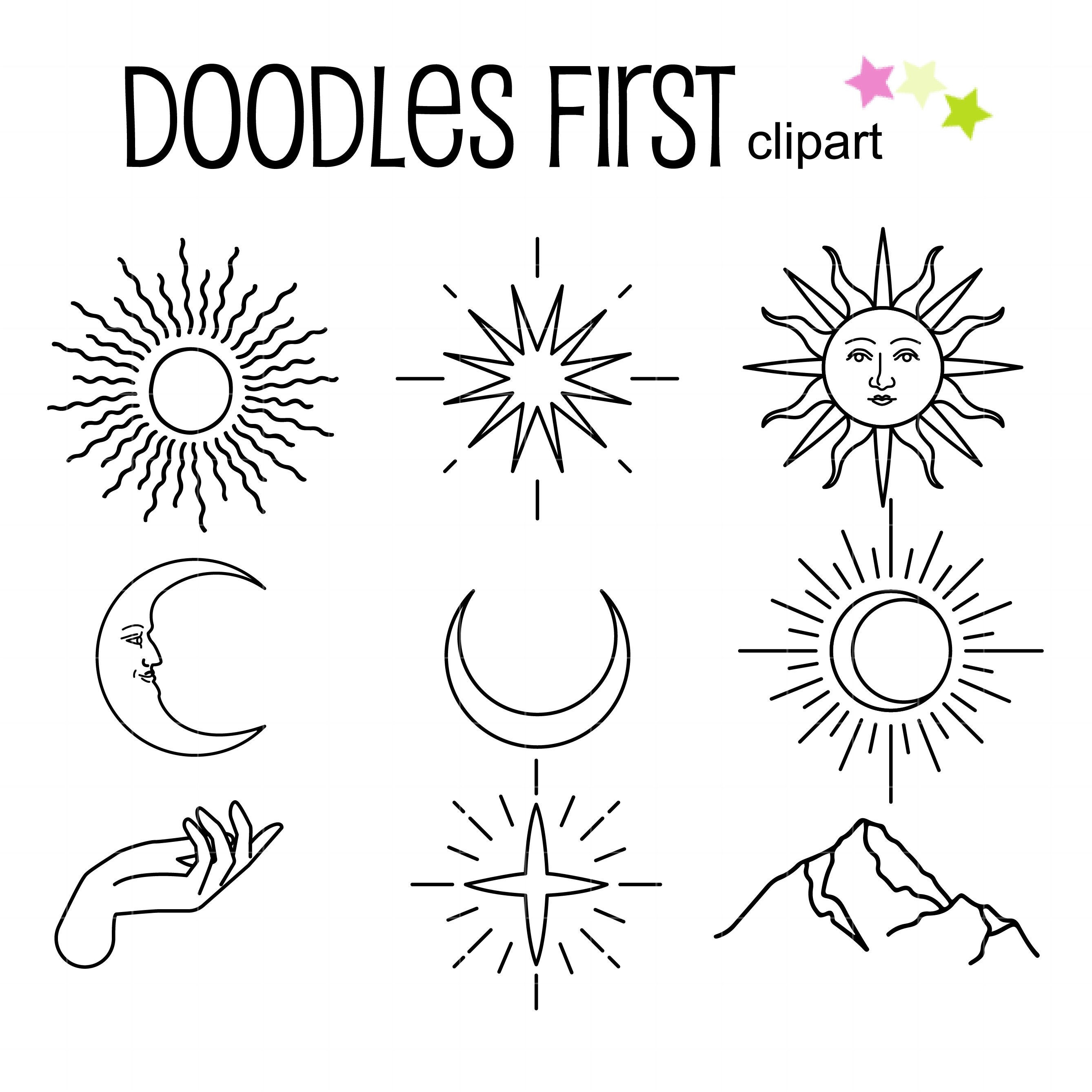 Celestial Moon Drawing