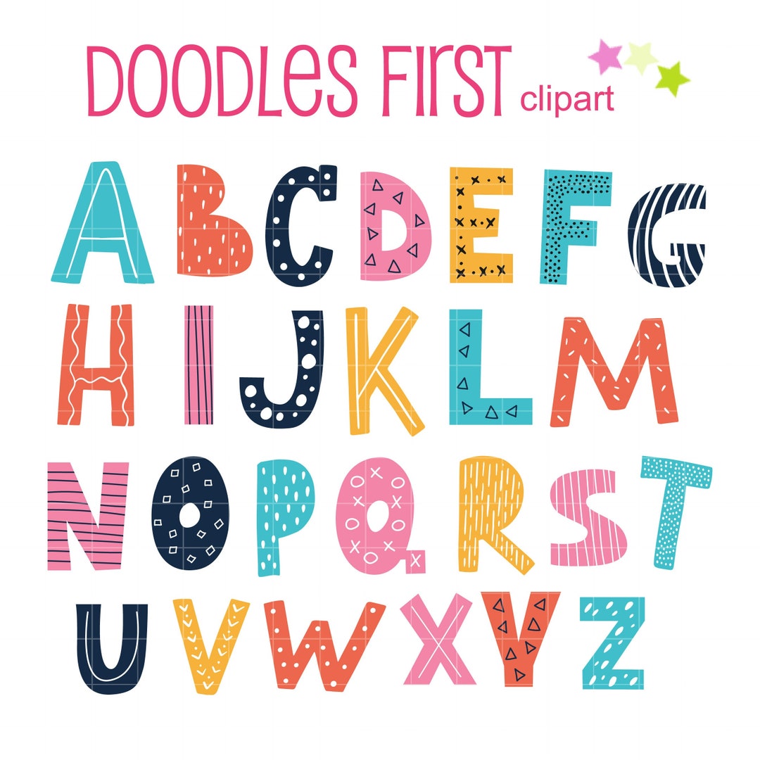 Cute Cartoon Alphabet Clip Art for Scrapbooking Card Making Cupcake ...