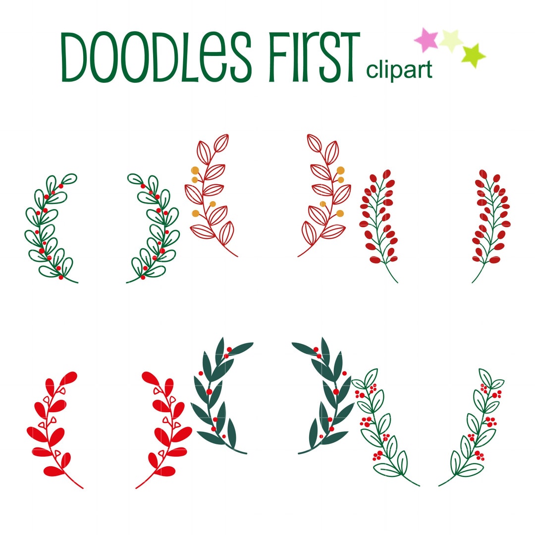 Christmas Wreath Frame Clip Art for Scrapbooking Card Making Cupcake ...