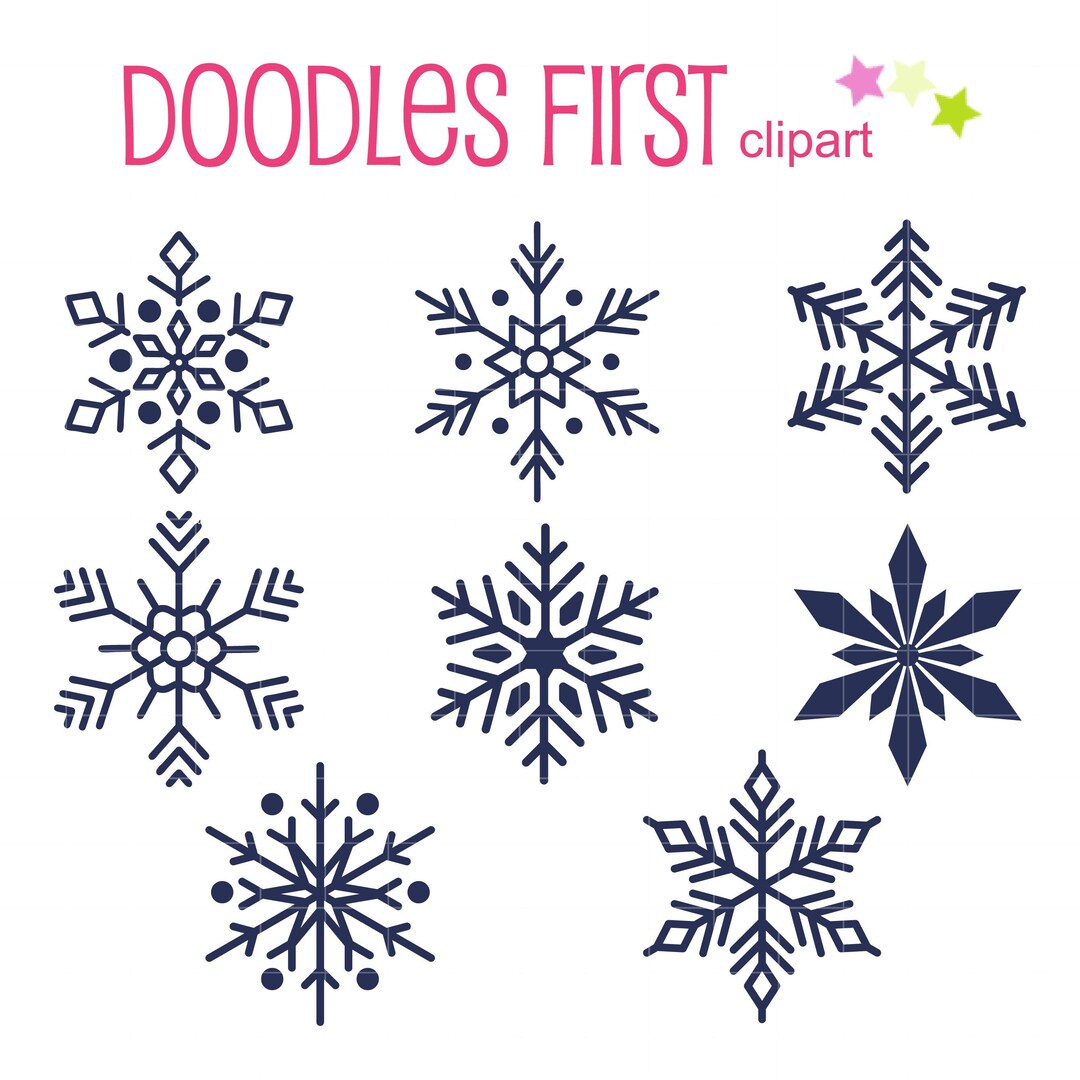 Snowflakes Collection Digital Clip Art for Scrapbooking Card Making ...
