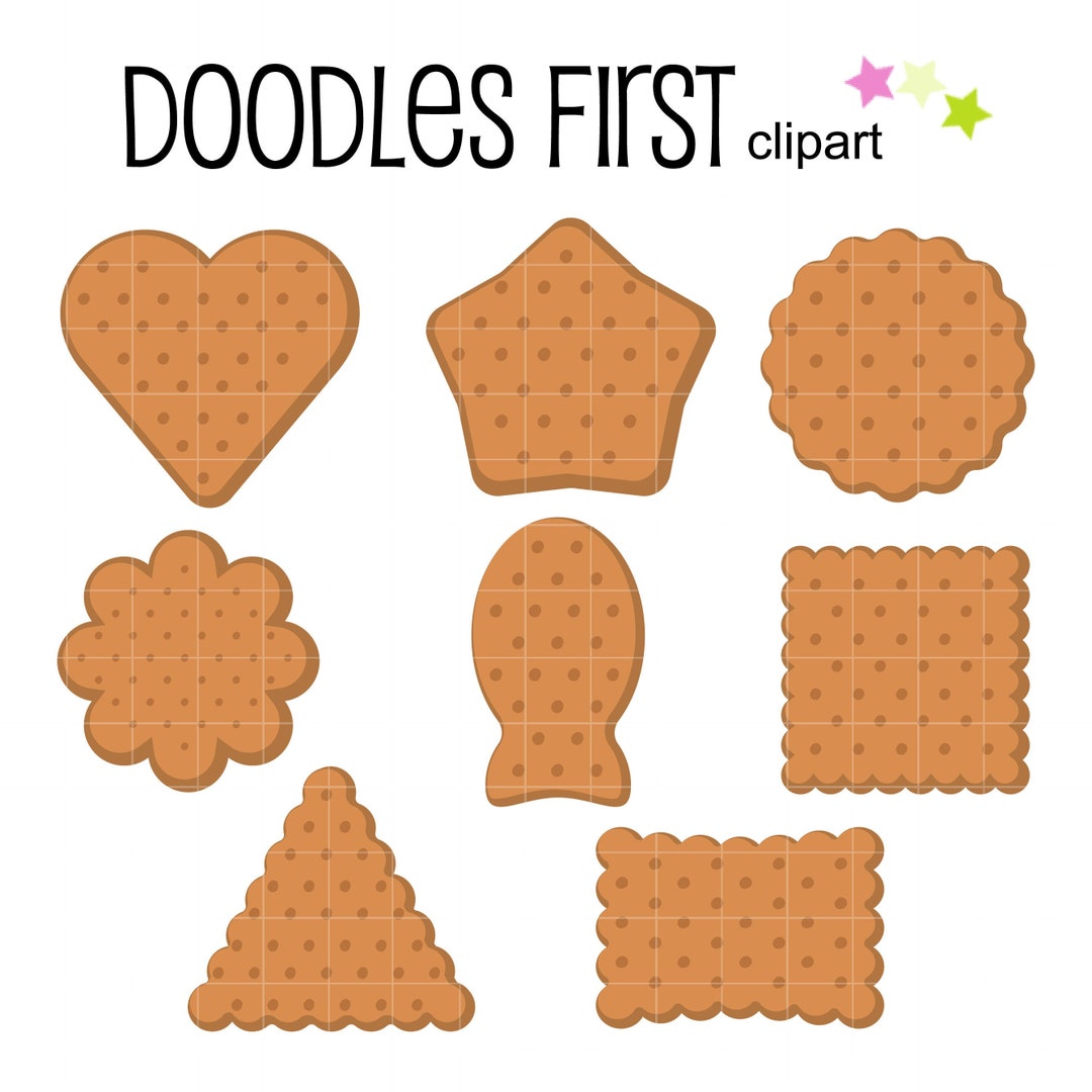 Cookie Biscuits Shapes Digital Clip Art for Scrapbooking Card Making ...