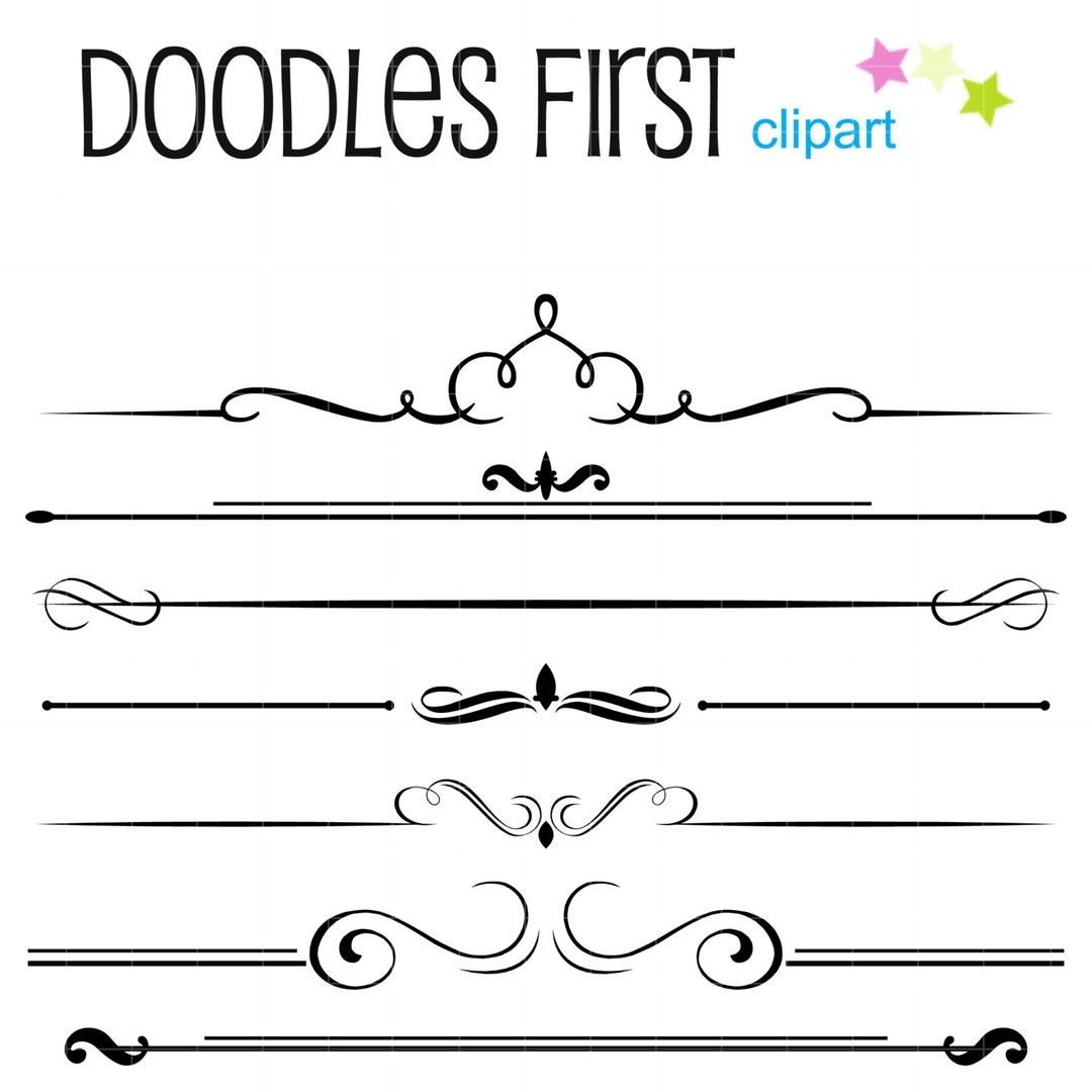 Decorative Borders Digital Clip Art for Scrapbooking Card Making ...