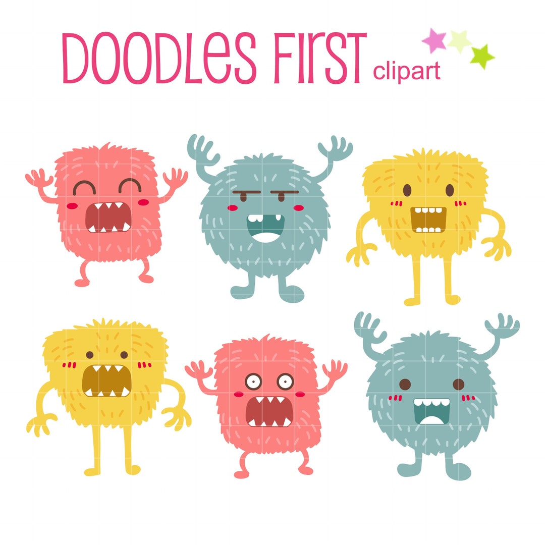 Monster Face, Monster SVG, Cartoon Monster Digital Graphics for ...