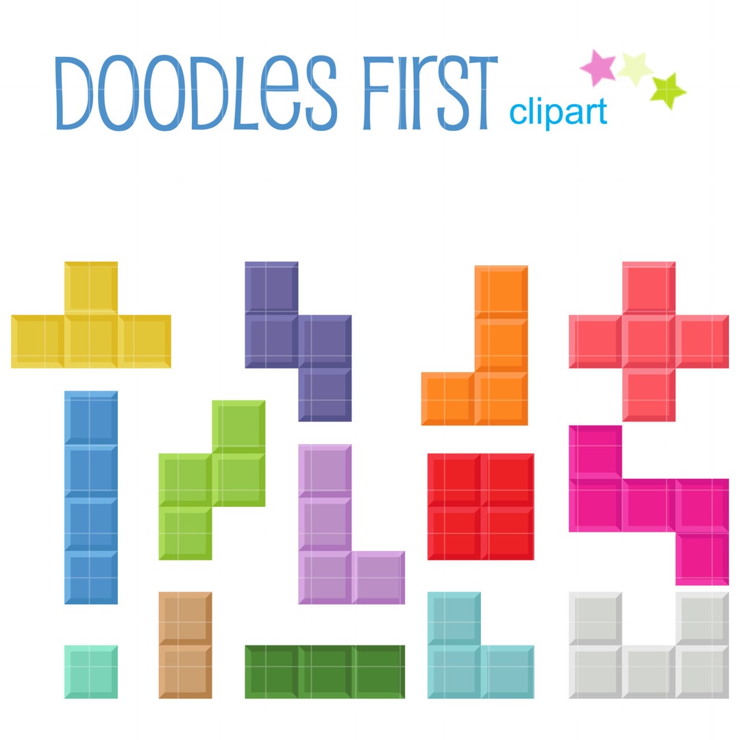 Vintage Blocks Game Clipart for Scrapbooking, Journaling, Cricut Cut ...