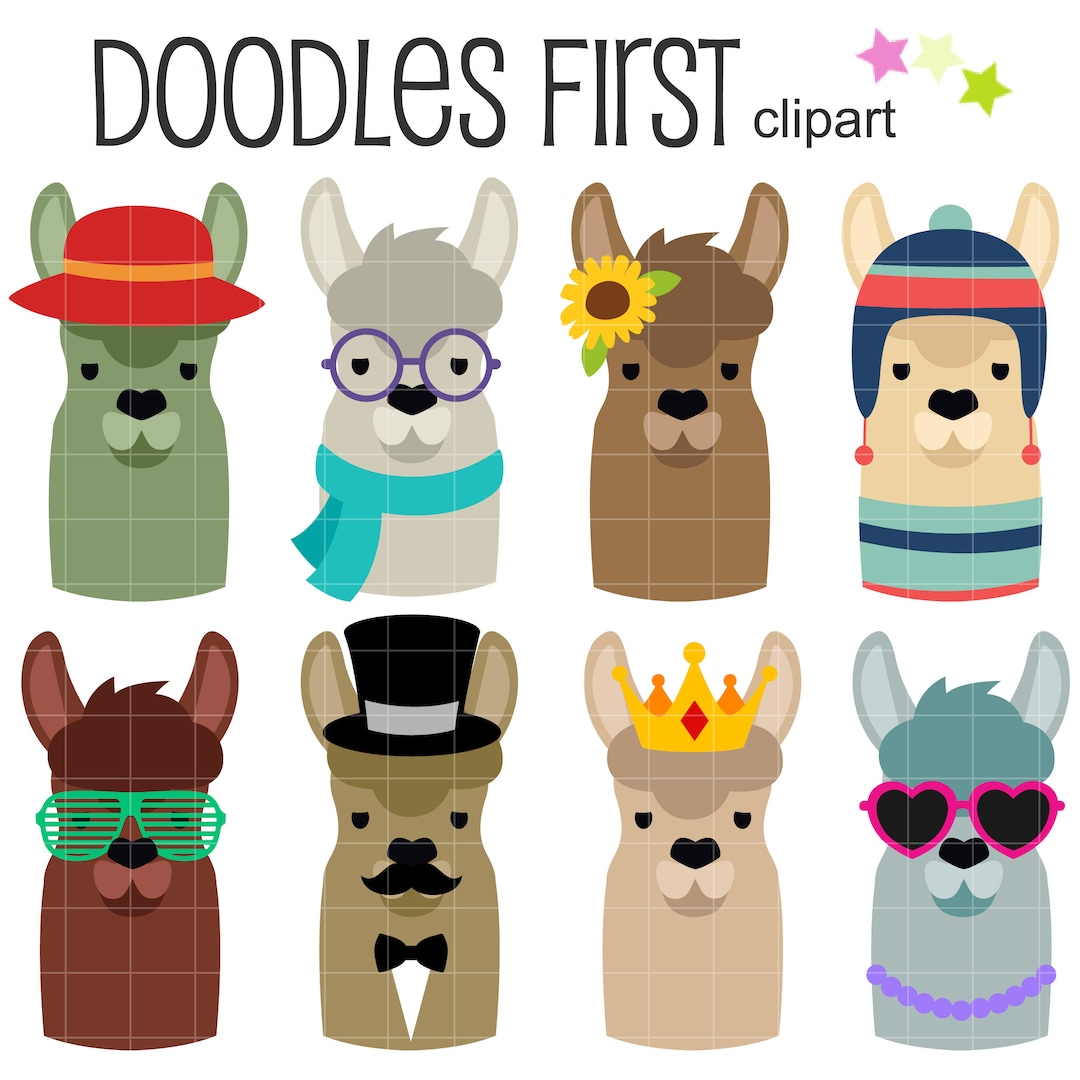 Llama Clipart, Llama SVG, Llama PNG, Llama Clip Art, Llama Heads Art ...