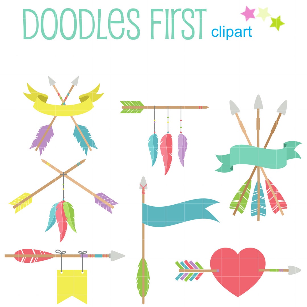 Decorative Arrow Set Digital Clipart for Scrapbooking, Cricut Cut Files ...