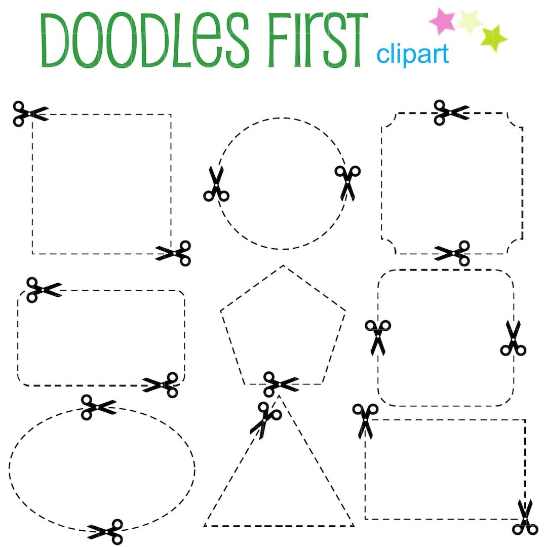 Cut Line Frames Digital Clip Art for Scrapbooking Card Making Cupcake ...