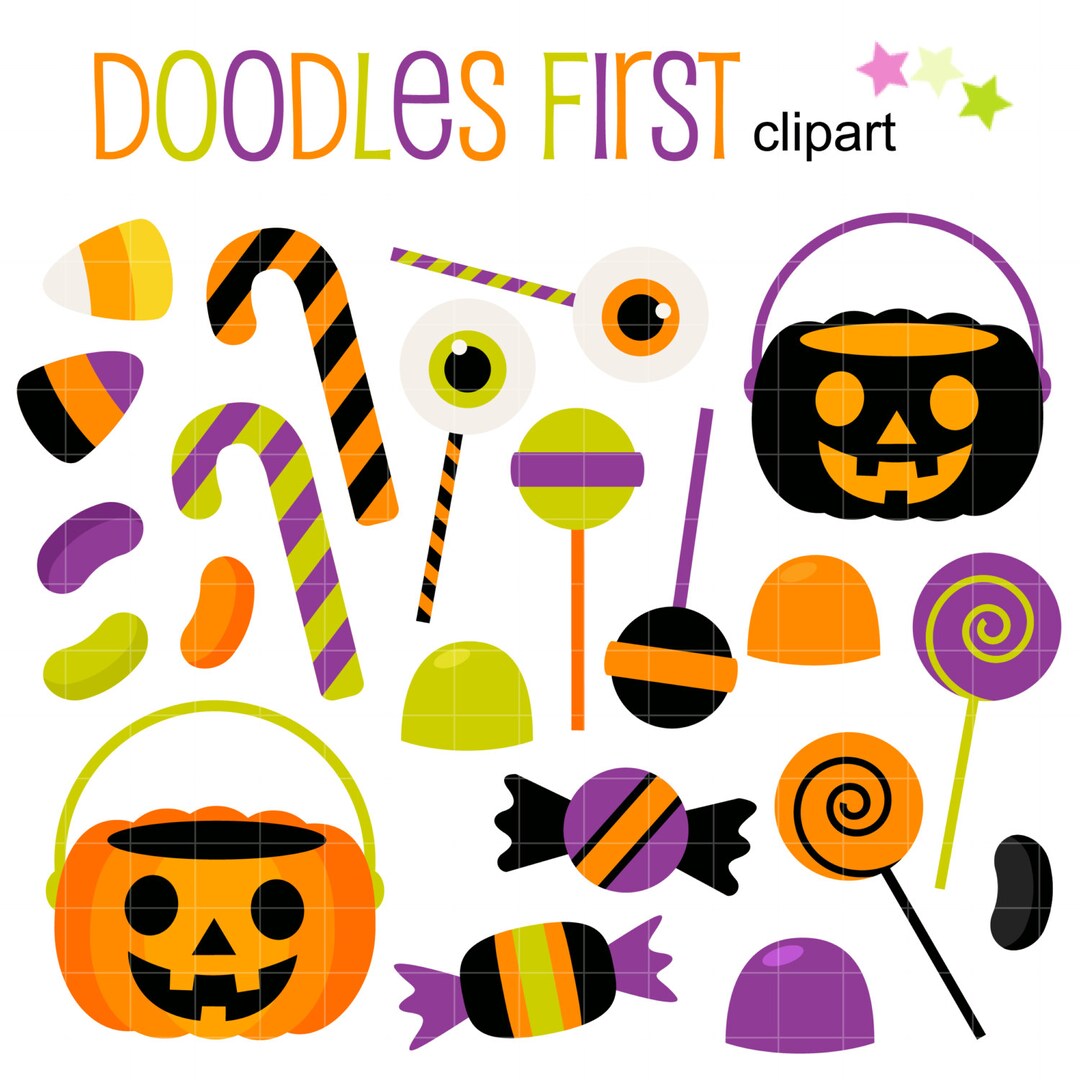Trick or Treat Candies Digital Clip Art for Scrapbooking Card Making ...