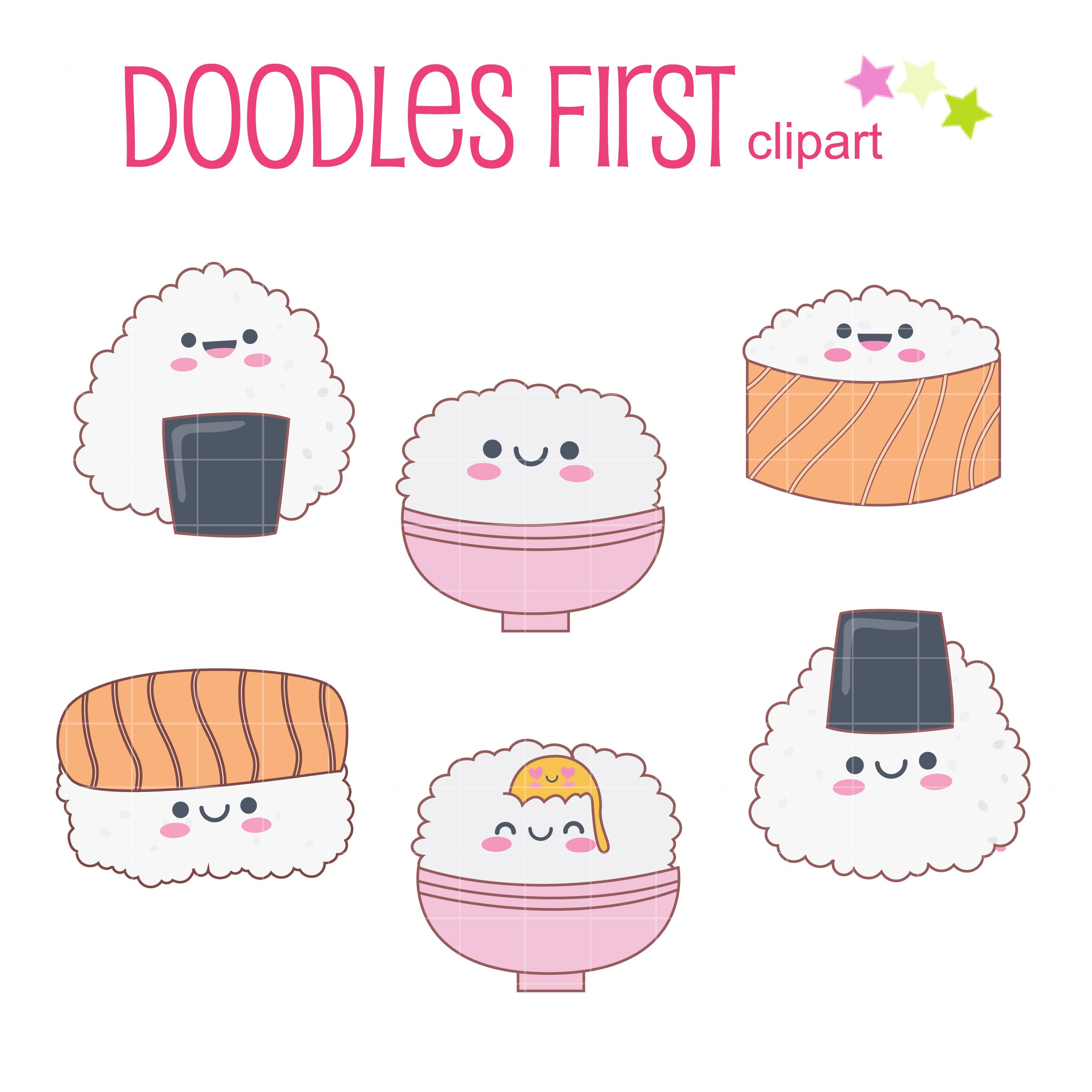 Rice Ball Clip Art - Etsy