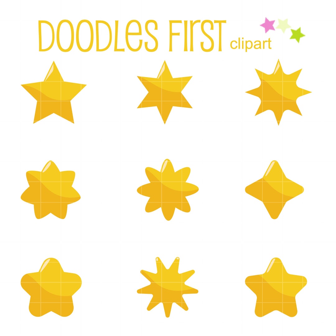 Star Shapes Collection Collection Digital Clip Art for Scrapbooking ...