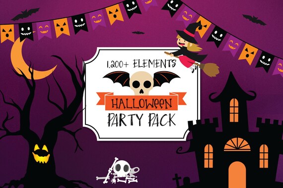Halloween Clip Arts Set Halloween SVG Cut Files Includes PNG - Etsy