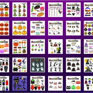 Halloween Clip Arts Set, Halloween SVG Cut Files, Includes Png Jpg Svg ...