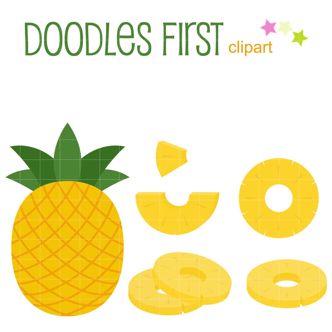Pineapple Set Digital Clip Art for Scrapbooking Card Making Cupcake ...
