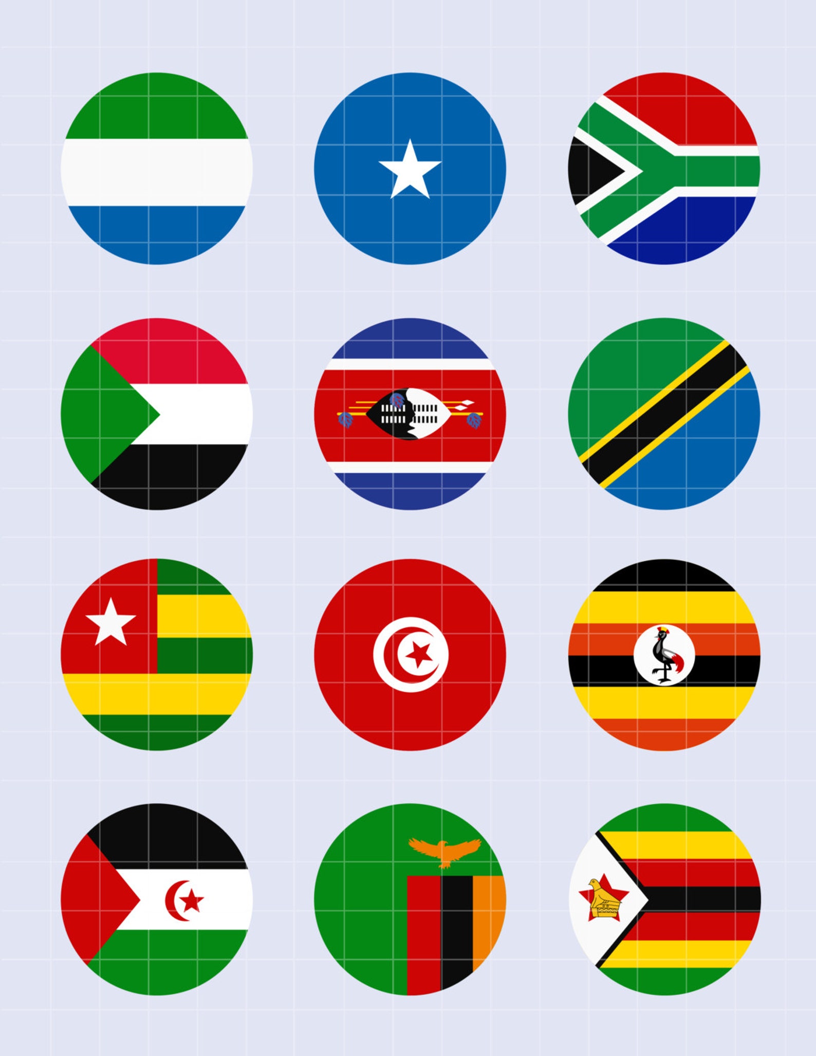 African Flags 4 Collage Sheets for Scrapbooking Card Making - Etsy